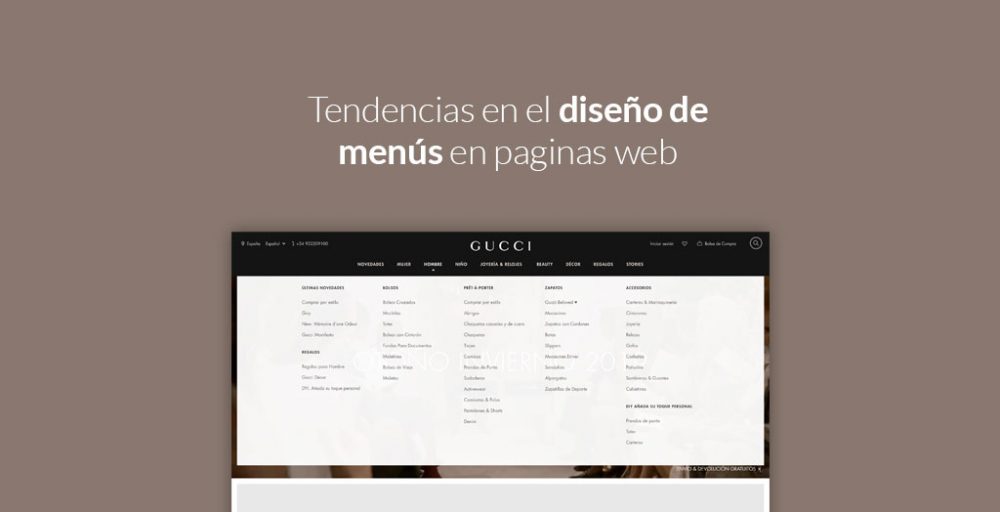 Tendencias en el diseño de menús en paginas web - Diseñador web ...